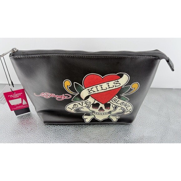 Ed Hardy | Bags | Ed Hardy Love Kills Slowly Makeup Cosmetics Toiletry ...